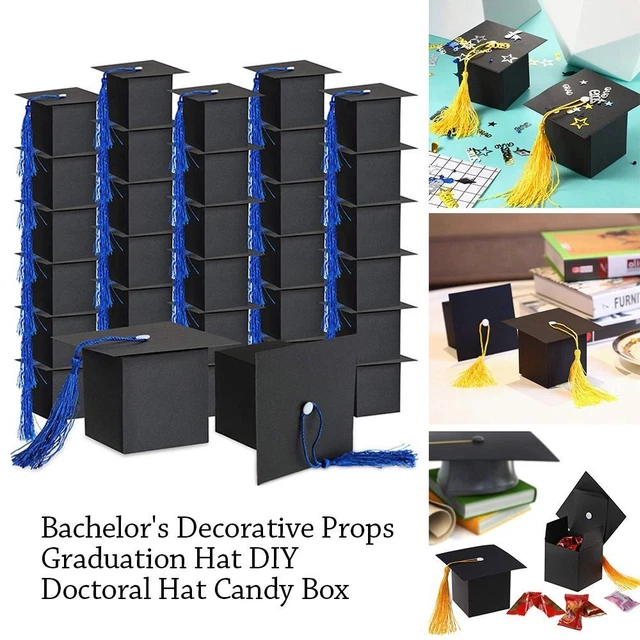 CONGRATS GRAD CANDY Box 2024 Graduation Gift Boxes DIY Graduation Cap ...