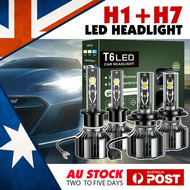 H1 H7 LED Headlight Bulbs Globes For Hyundai Elantra Grandeur i30 High ...