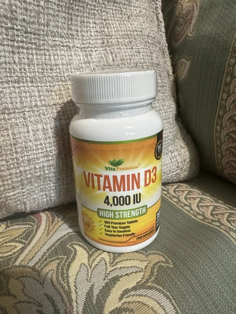 VITA PREMIUM VITAMIN D3.4,000 IU,Max Strength Vit D3 Supplement 365 ...