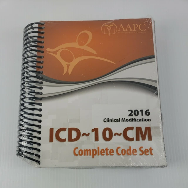 ICD-10-CM COMPLETE CODE Set 2016 - by aapc NEW Spiral Bound $24.95 ...