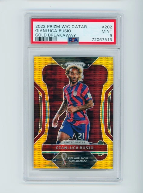 CARTE GIANLUCA BUSIO Panini Prizm Coupe du Monde Breakaway Gold 2022 ...