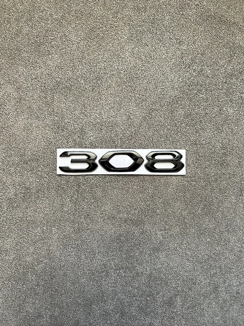 LOGO 2023 PEUGEOT 308 Embleme Insigne Monogramme Noir 140x23 EUR 14,99 ...