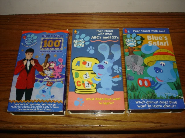 BLUE'S CLUES VHS LOT ~ Rare 100th Episode Celebration + Safari + ABC'S ...