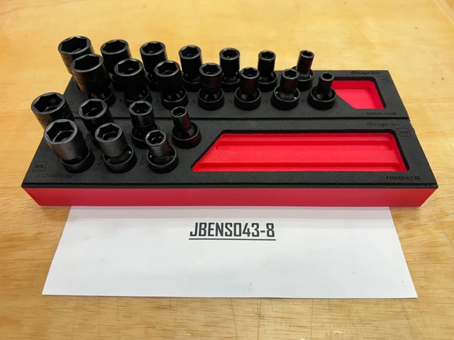 SNAP-ON TOOLS USA NEW RED 21pc 3/8" Drive Master Swivel Impact Socket ...