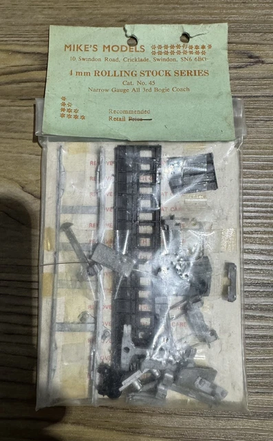 MIKE'S MODELS OO9 Kits - Narrow Gauge Bogie Coach - All 3rd £12.50 ...