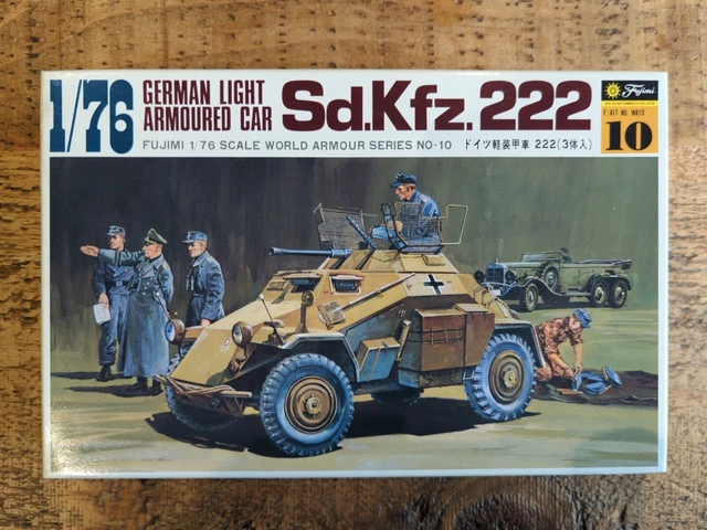 1/76 FUJIMI SD.KFZ. 222 Deutscher leichter Panzerwagen Modellbausatz ...