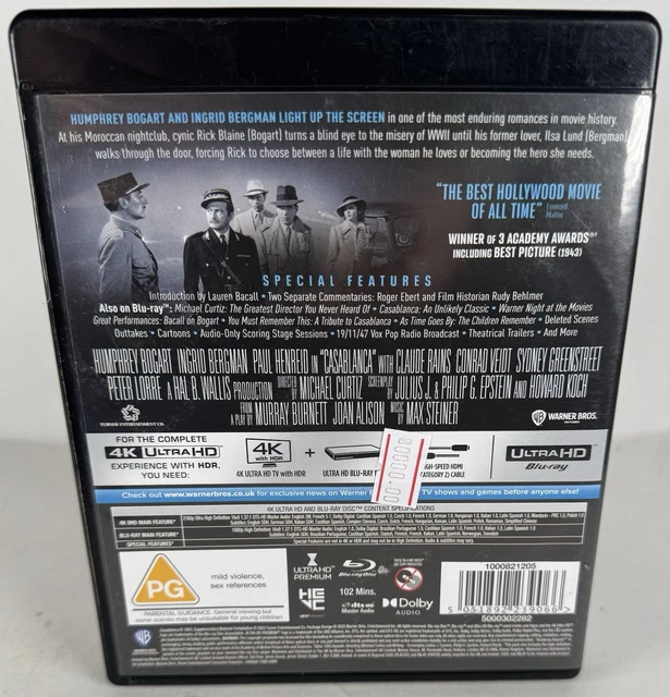 CASABLANCA - USED 4K Ultra HD & Blu-ray £12.95 - PicClick UK