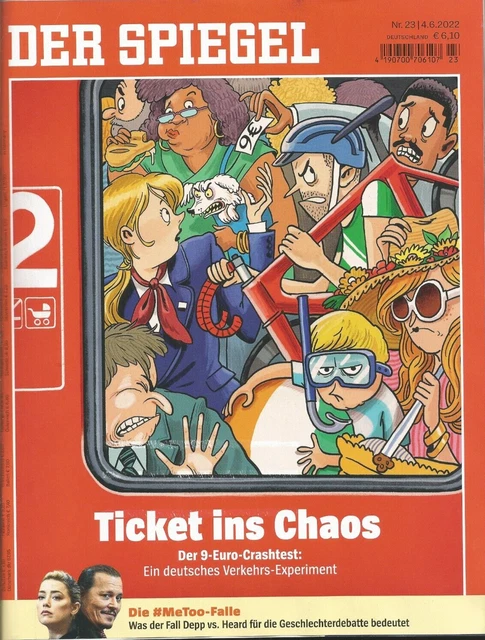 DER SPIEGEL, N° 23 Du 4.6.2022. TICKET DANS LE CHAOS. Le 9-EURO ...