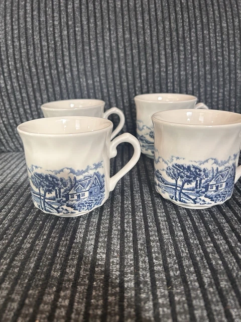 🔥🔥SALE🔥🔥4 X 3” Churchill The Brook Blue & White Coffee/Tea Cups £10.79 ...