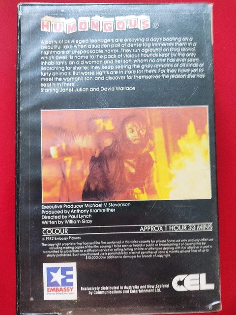 HUMONGOUS VHS EMBASSY - Ex Rental Horror big box $49.00 - PicClick AU