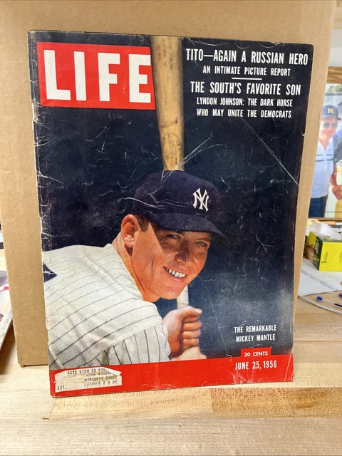 1956 MICKEY MANTLE Cover Life Magazine The Remarkable, June 25. Box 266 ...