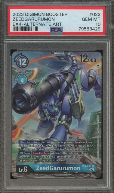DIGIMON CCG ZEEDGARURUMON Alt Art Super Rare EX4-022 PSA 10 gemmes comme neuf EUR 0,92 - PicClick FR