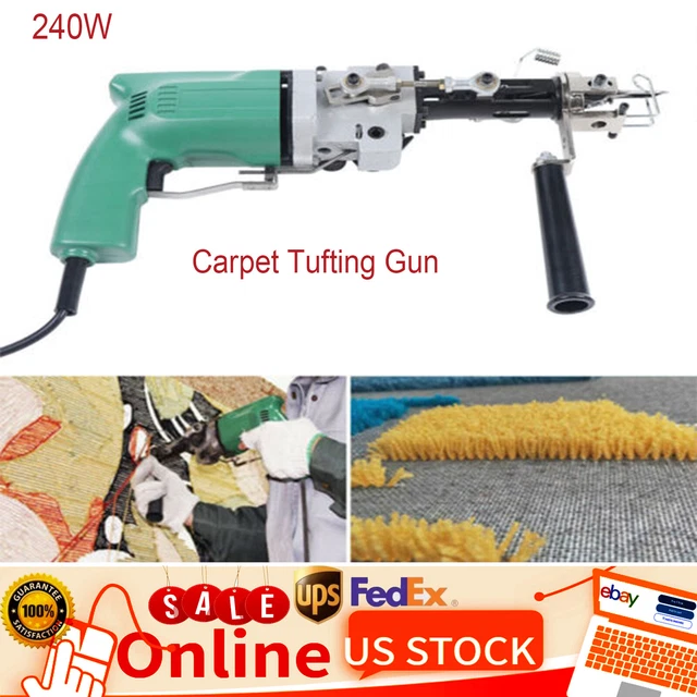 2 IN 1 Electric Carpet Hand Tufting Gun Cut/Loop Pile Flocking Weaving ...