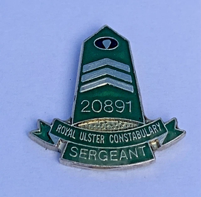 SERGEANT EPAULET ROYAL ULSTER CONSTABULARY RUC POLICE psni irish pin ...