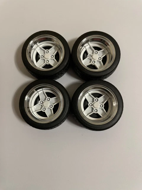 1/18 SCALE MODIFIED Tuning Rally REAL ALUMINIUM 13” RS WHEELS IN WHITE ...