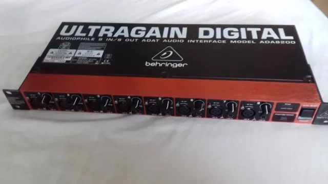 BEHRINGER AUDIOPHILE ADA8200 8 In/8 Out ADAT Audio Interface with Midas ...