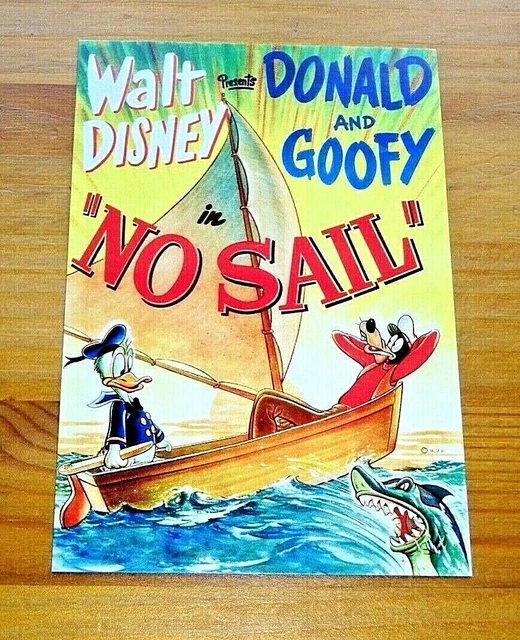 DISNEY KLASSISCHE FILMPOSTKARTE - Goofy & Donald - 'No Sail' - 1945 ...