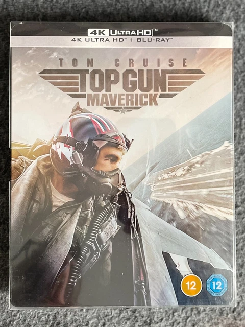 TOP GUN MAVERICK Steelbook 4K UHD Blu-Ray Naval Aviator Tom Cruise Val ...