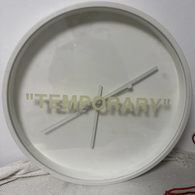 VIRGIL ABLOH X IKEA MARKERAD “TEMPORARY” Wall Clock Off-White Used ...