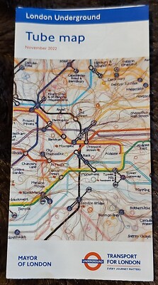 LONDON UNDERGROUND TUBE Map - NEW November 2022 - Current & Latest Map ...