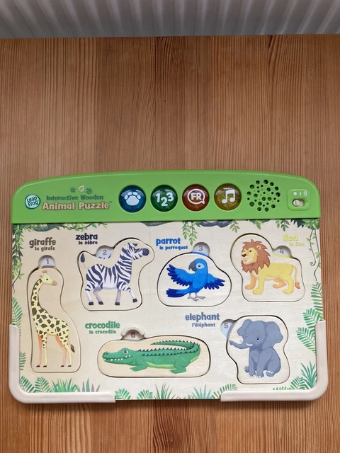 LEAPFROG INTERACTIVE WOODEN Animal Puzzle With Sounds Educational ...
