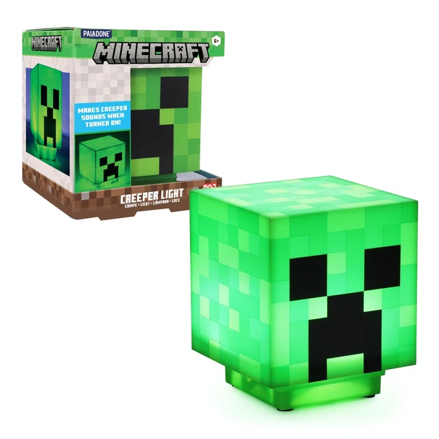 MINECRAFT CREEPER LIGHT with Official Creeper Sounds Handheld Night ...