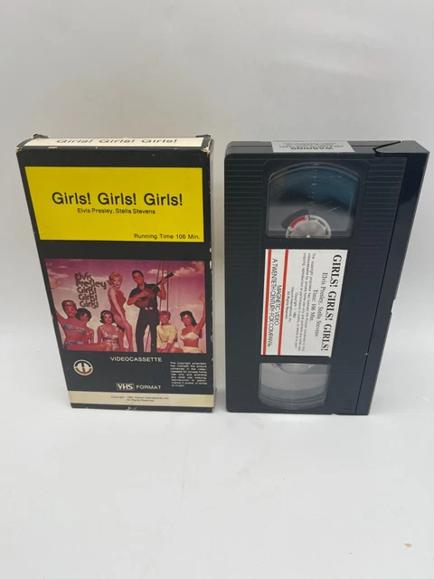 GIRLS GIRLS GIRLS VHS Rare Magnetic Video First Release VHS 1980 Elvis ...