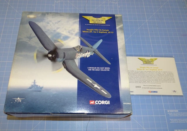 CORGI MODEL AA33002 Aviation Archive Vought F4U-1A Corsair "White 29 ...
