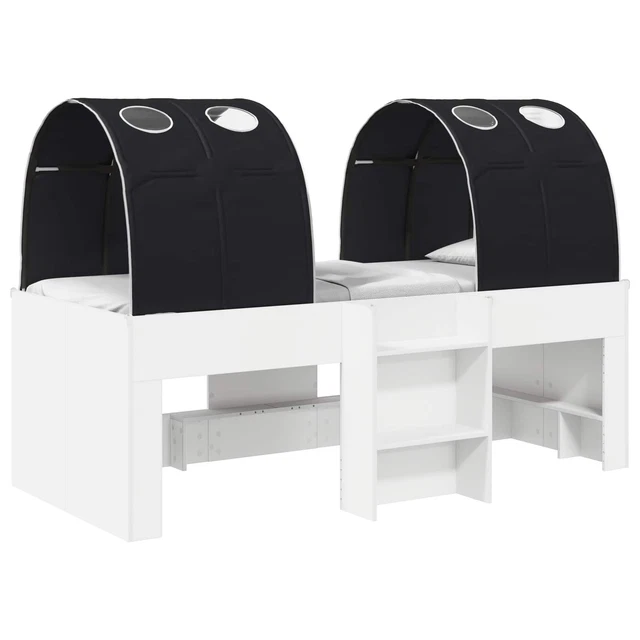 BED WITH TUNNEL 4 pcs Engineered Wood Bedroom Furniture Modern Frame ...