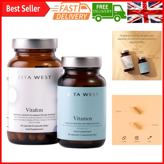 COUPLE FERTILITY SUPPORT Bundle - Vitamen & Vitafem - Multivitamins for ...