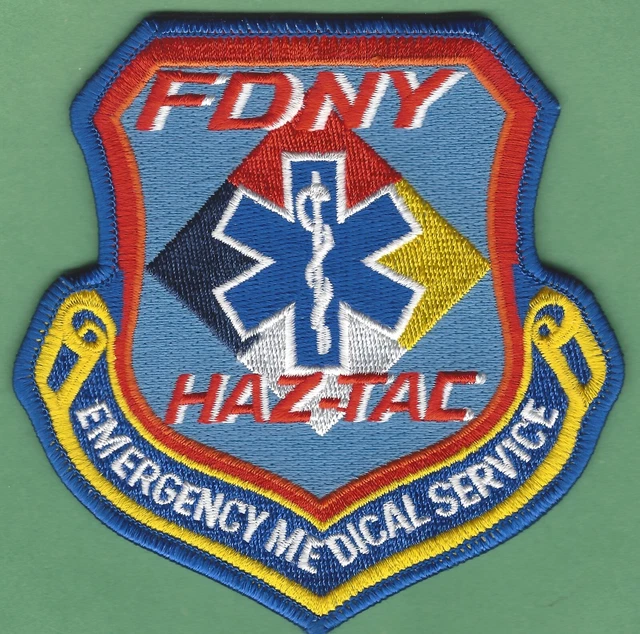 FIRE DEPARTMENT NEW York Emergency Medical Service Haz Tac Patch $10.00 ...