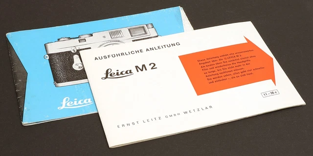 ISTRUZIONI ORIGINALI LEITZ Leica alla Leica M2 in tedesco Ernst Leitz ...