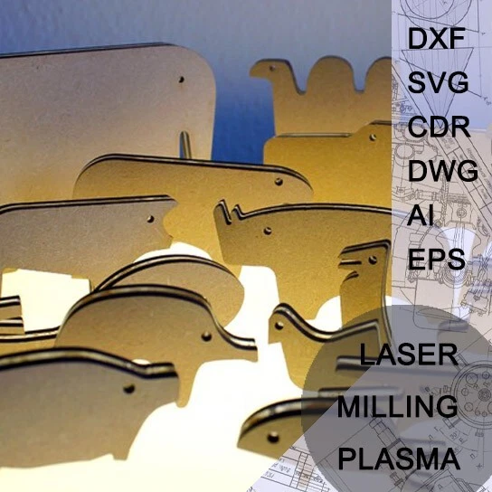 WOODEN PUZZLE ANIMAL DXF SVG CDR file Vector for CNC Plasma Router ...