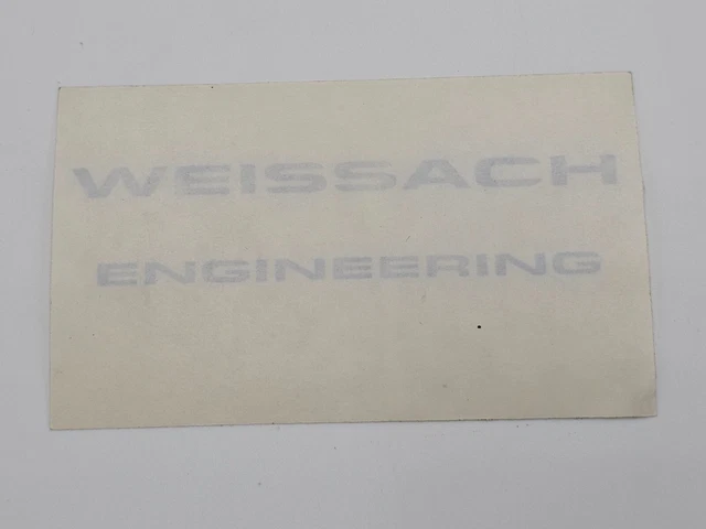 RARE VINTAGE WEISSACH ENGINEERING inside window STICKER DECAL - PORSCHE ...