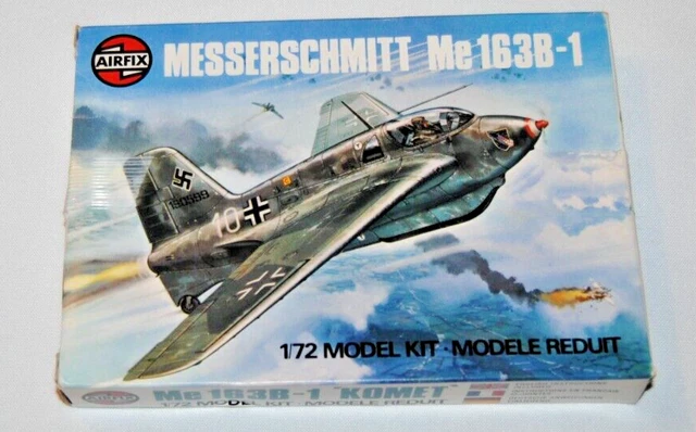 VINTAGE AIRFIX, MESSERSCHMITT Me 163B-1, 1:72 Scale, Plastic Model ...