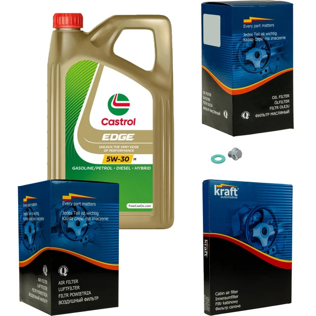 KRAFT INSPECTION SET 5 L castrol edge 5W-30, M pour Toyota Auris EUR ...