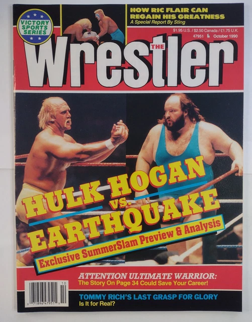 THE WRESTLER OCTOBER 1990 Magazine Hulk Hogan Earthquake WWF PWI £5.76 ...