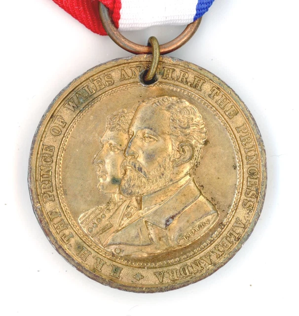ROYAL VISIT EDWARD Prince of Wales medal medallion Abbey Park Leicester ...