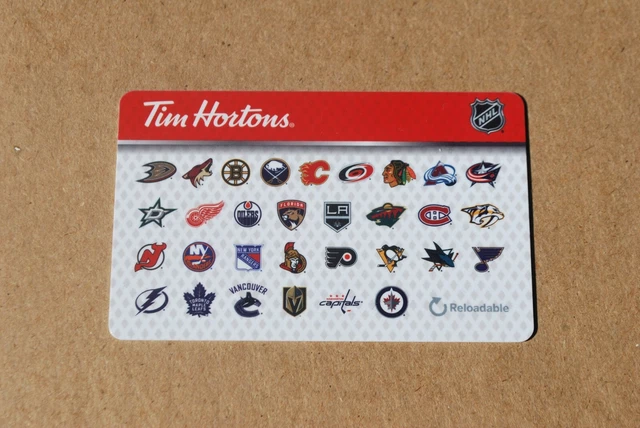 TIM HORTONS GIFT Card Nhl Team Card New 4 Available Free Shipping $2.49 ...