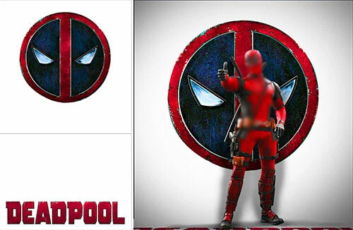 IKEA DETOLF DIORAMA Backdrop~Deadpool~Logo For Hot Toys 1/6 Figure ...