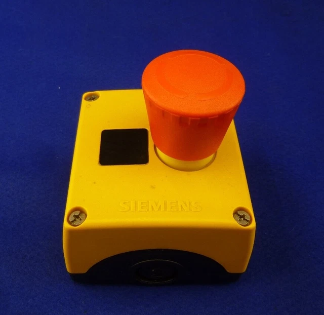 SIEMENS EMERGENCY OFF Druckaster/Emergency Stop Switch 3 Sb 38/3SB38 ...