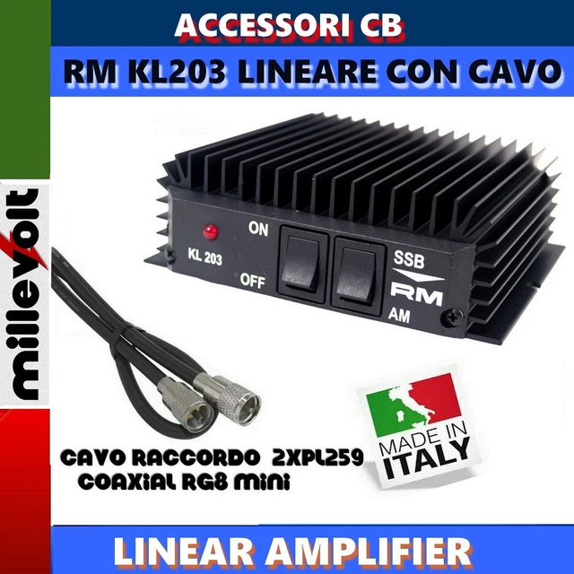 AMPLIFICATEUR LINÉAIRE CB 25-30Mhz 100W Am/Fm - 200W Ssb - RM KL203 EUR ...