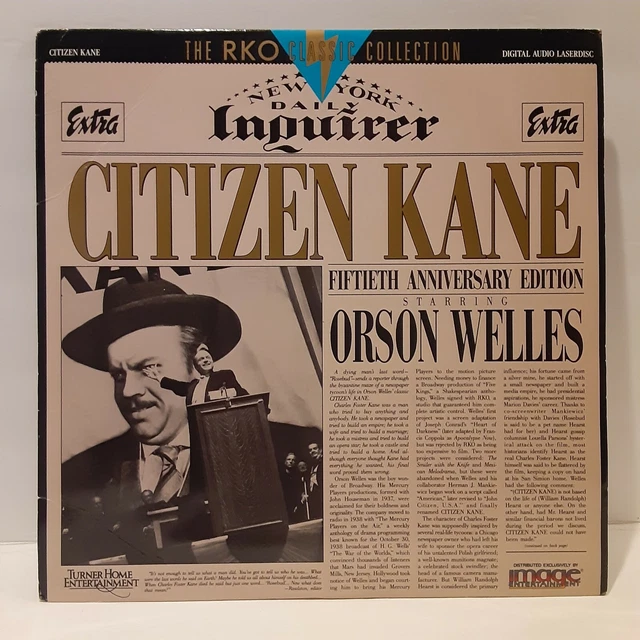 CITIZEN KANE 1941 Drama Mystery Orson Welles 50th Anniversary Edition ...