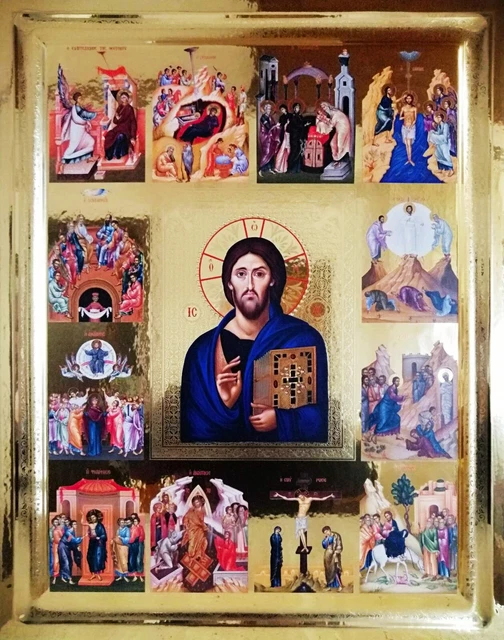 JESUS CHRIST HISTORY (§2) Icons Orthodox Greek High Quality 40χ30 ...