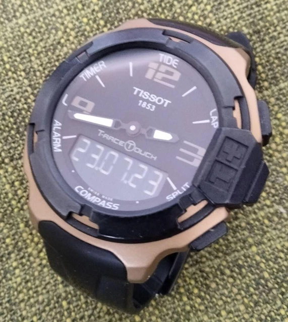 TISSOT T-RACE TOUCH T081420A Watch Quartz Mens Black Dial Date Swiss ...