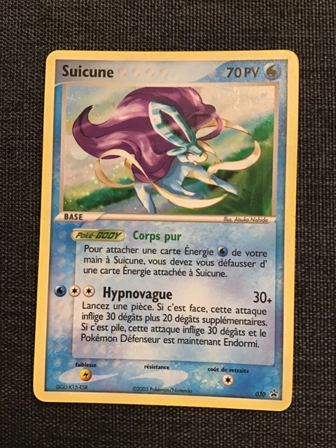 CARTE POKÉMON SUICUNE 030 - GGU K15 ESR - Holo - Promo - Bloc Ex - FR ...