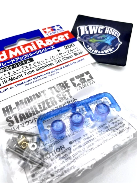 TAMIYA 95663 1/32 Mini 4wd Hi-Mount Tube Stabilizer Set (Clear Blue) £8 ...