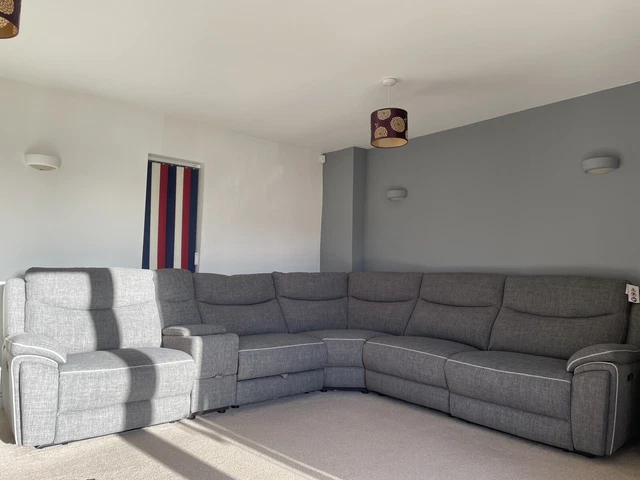 DFS TREK EXPRESS 2 Corner 2 Power Recliner and Console, Charcoal, In ...
