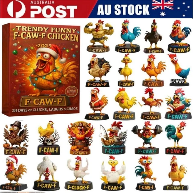 2025 CHRISTMAS F-CAW-F Chicken Advent Calendar 24 Days Countdown Advent ...