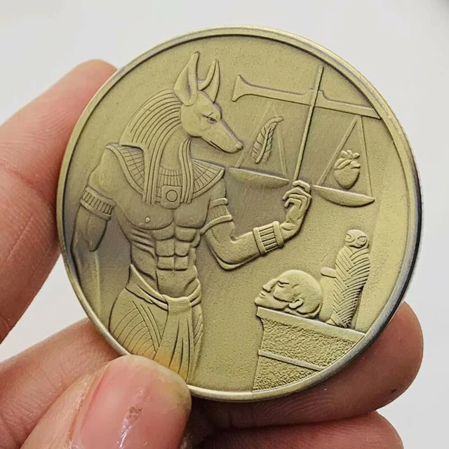 MYTHOLOGY GOD OF Death Egyptian Mummification Anubis Commemorative Coin ...